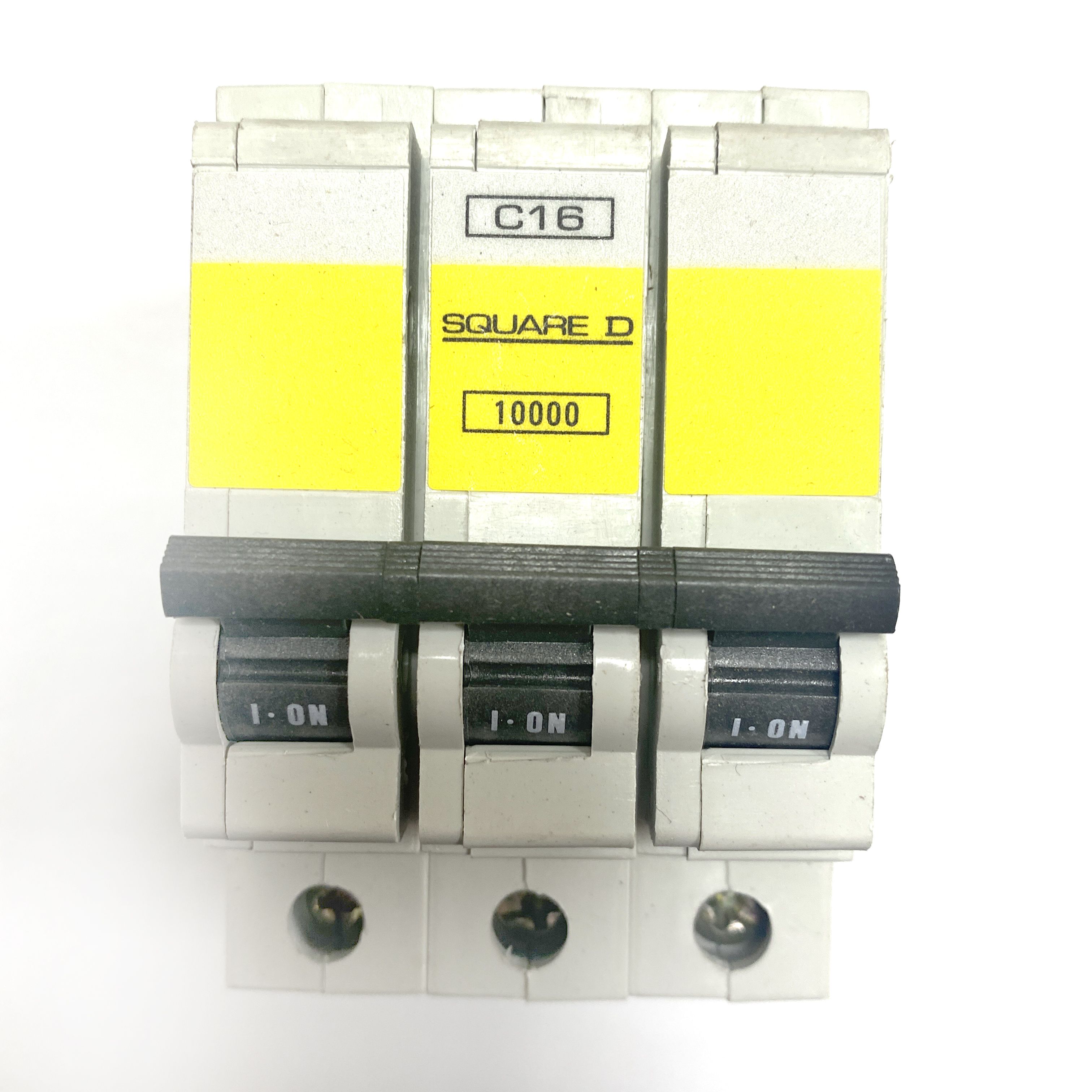 MCB's: Square D QOE Yellow Band 10000 QO316EC10 C16 16A 16 Amp 3 Pole Phase MCB Circuit Breaker ...